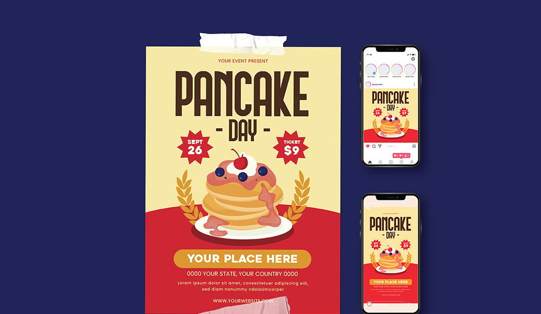 Pancake Day Protional Flyer #316827 - TemplateMonster