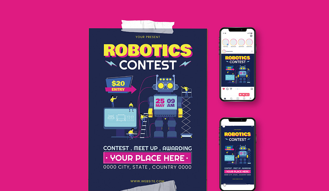 Robotic Contest Promotional Flyer #316830 - TemplateMonster