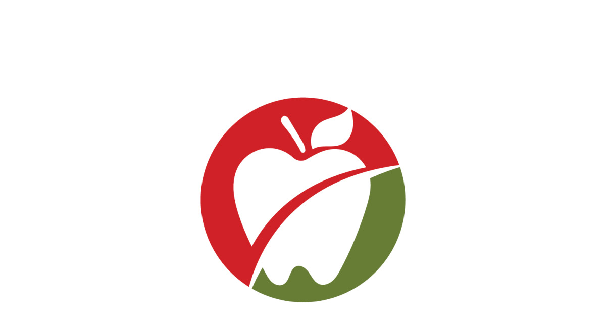 Icona frutti di mela logo simbolo vettoriale versione v6