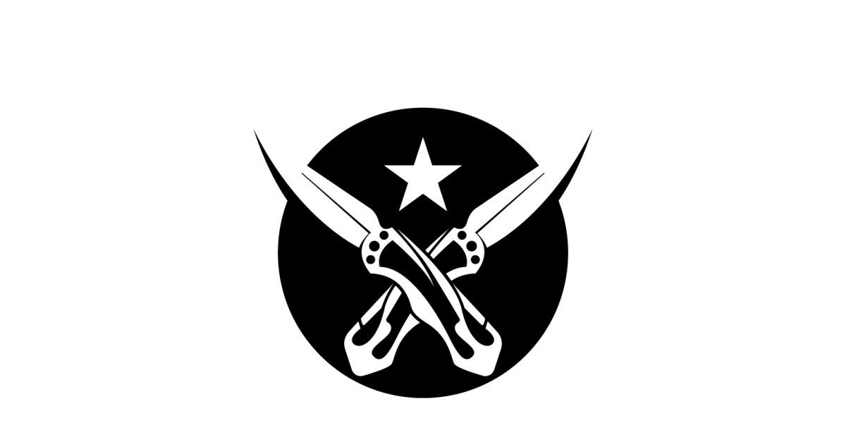War commando knife icon logo vector version v10