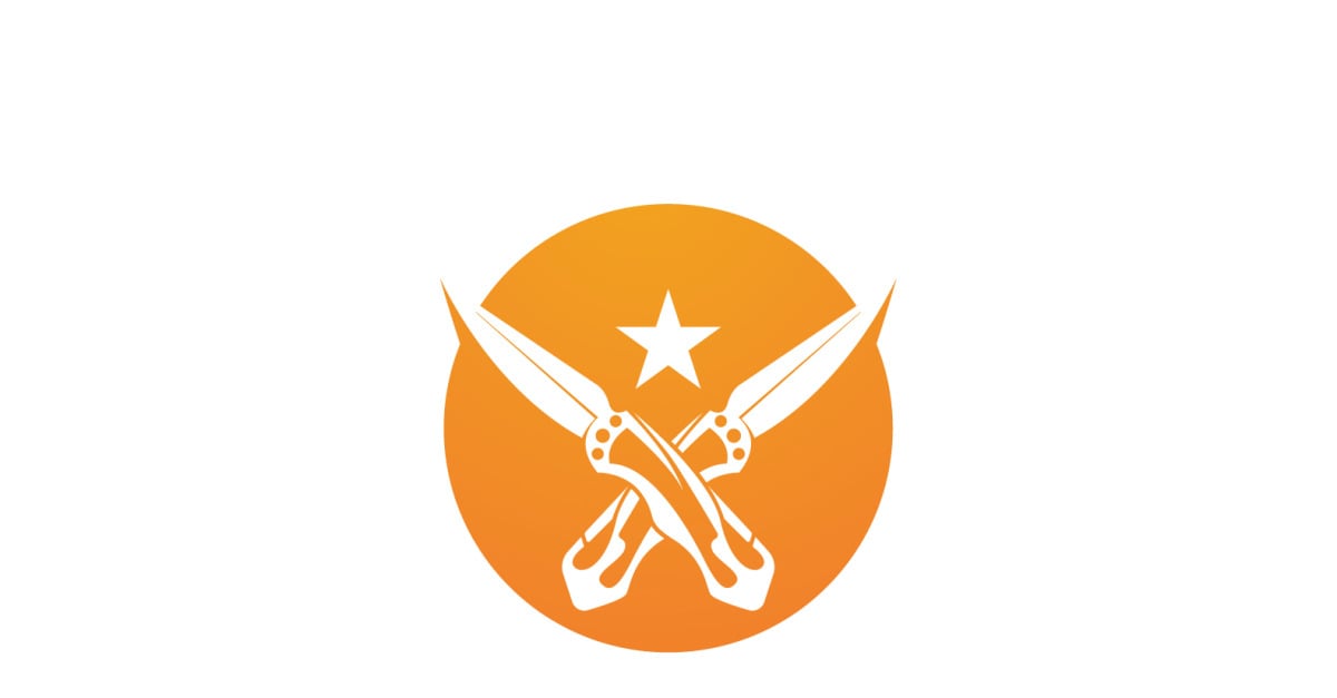 War commando knife icon logo vector version v8