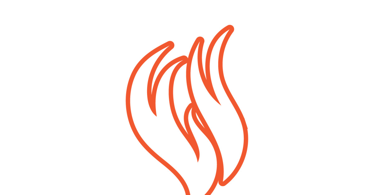 Ateş alev simgesi logo şablonu tasarım öğesi v16