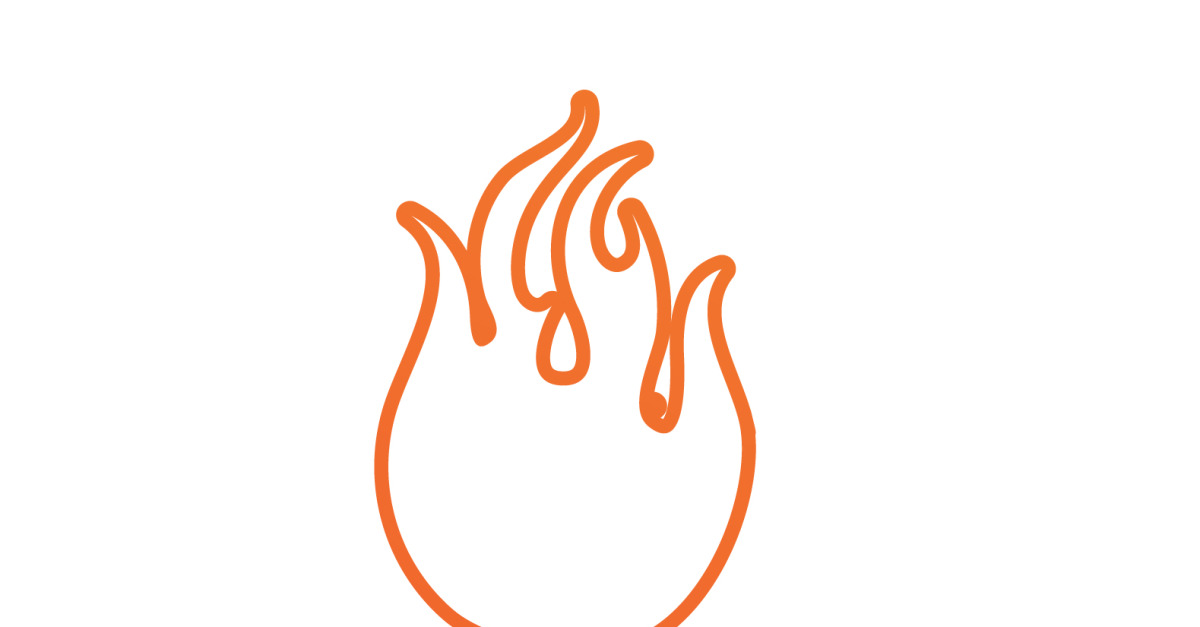 Ateş alev simgesi logo şablonu tasarım öğesi v25