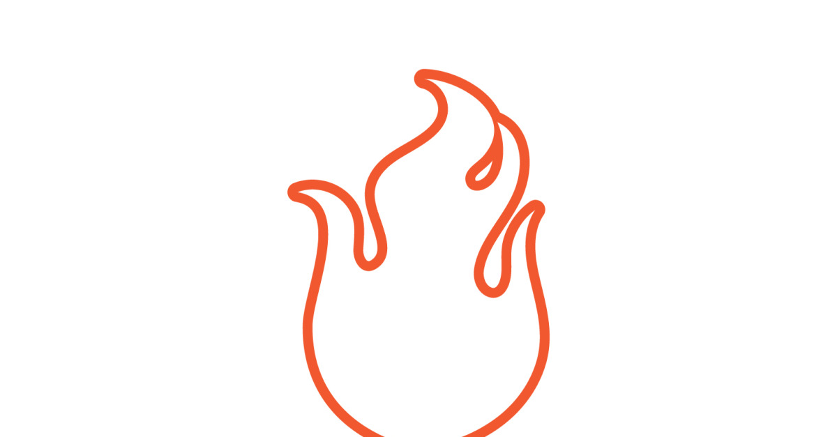 Ateş alev simgesi logo şablonu tasarım öğesi v29