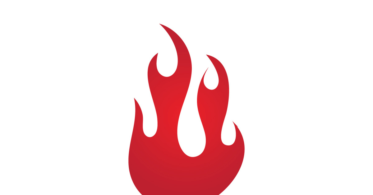 Ateş alev simgesi logo şablonu tasarım öğesi v4
