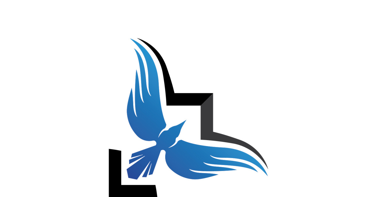 Bird wing flying animal logo vector design version 19