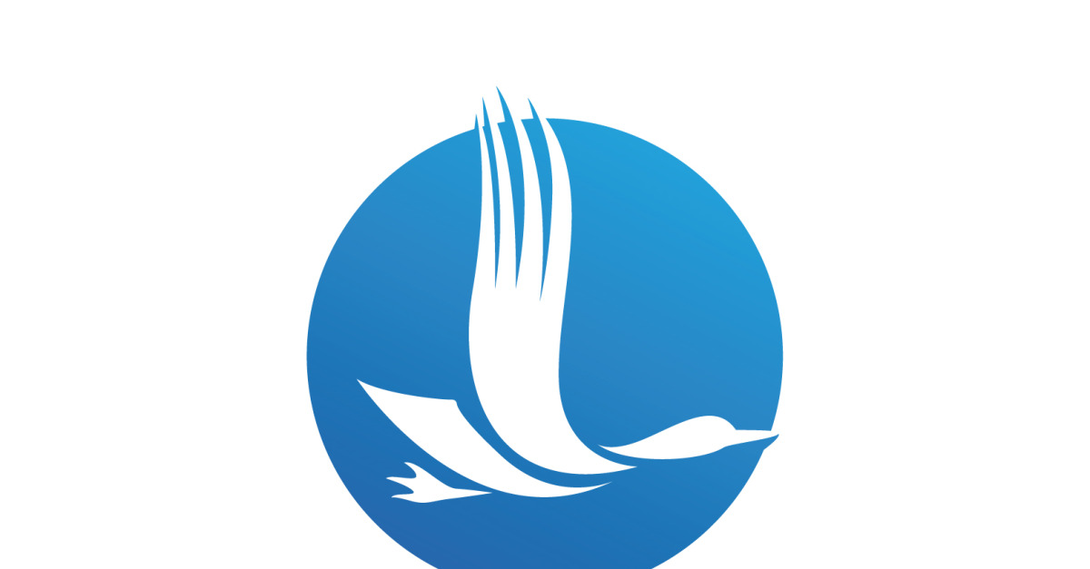 Bird wing flying animal logo vector design version 20