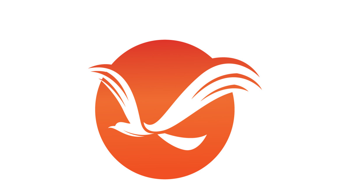 Bird wing flying animal logo vector design version 22