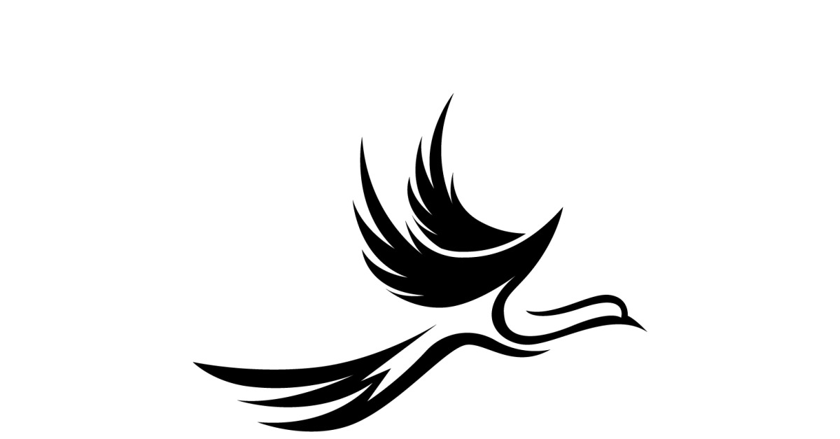 Bird wing flying animal logo vector design version 2