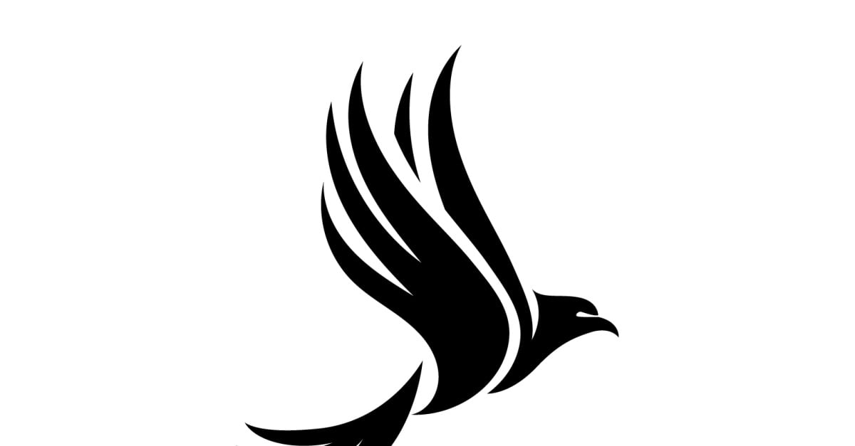 Bird wing flying animal logo vector design version 4