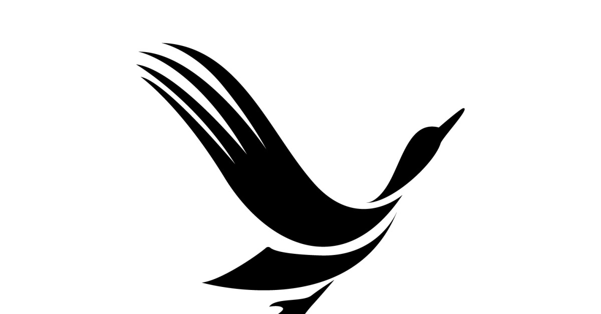 Bird wing flying animal logo vector design version 5