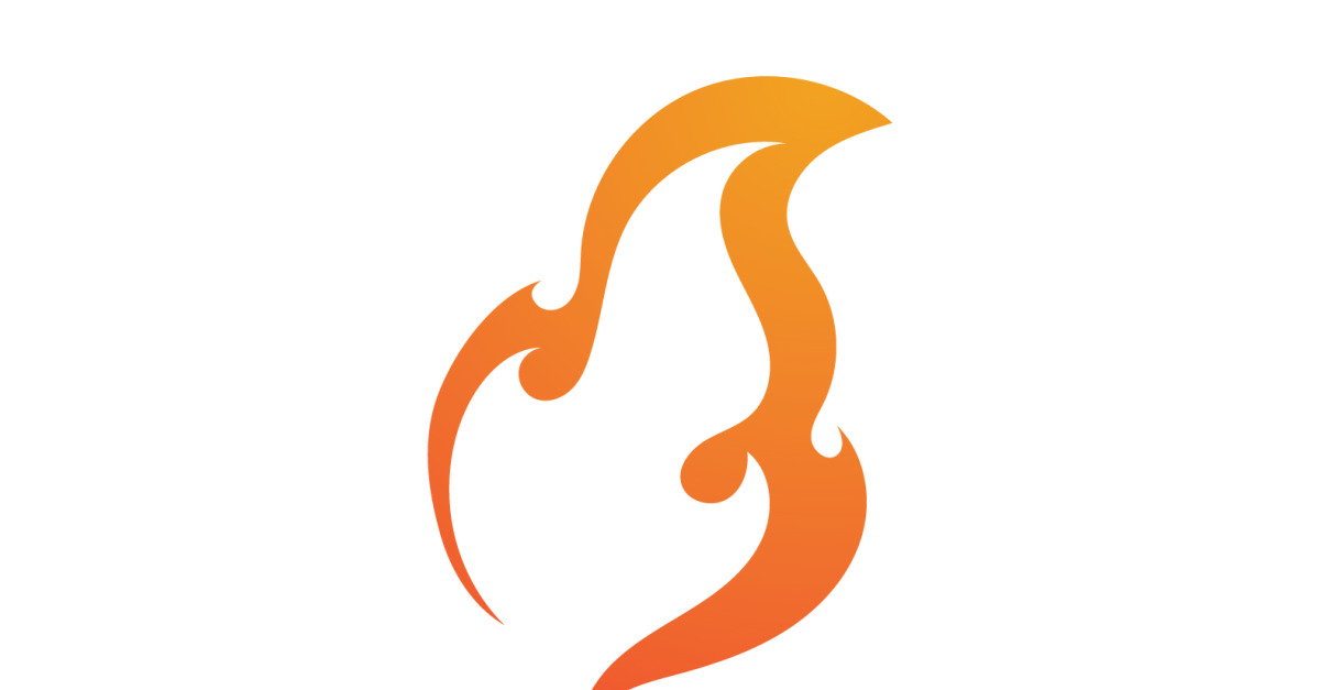 Ateş alev simgesi logo şablonu öğesi v22 - TemplateMonster