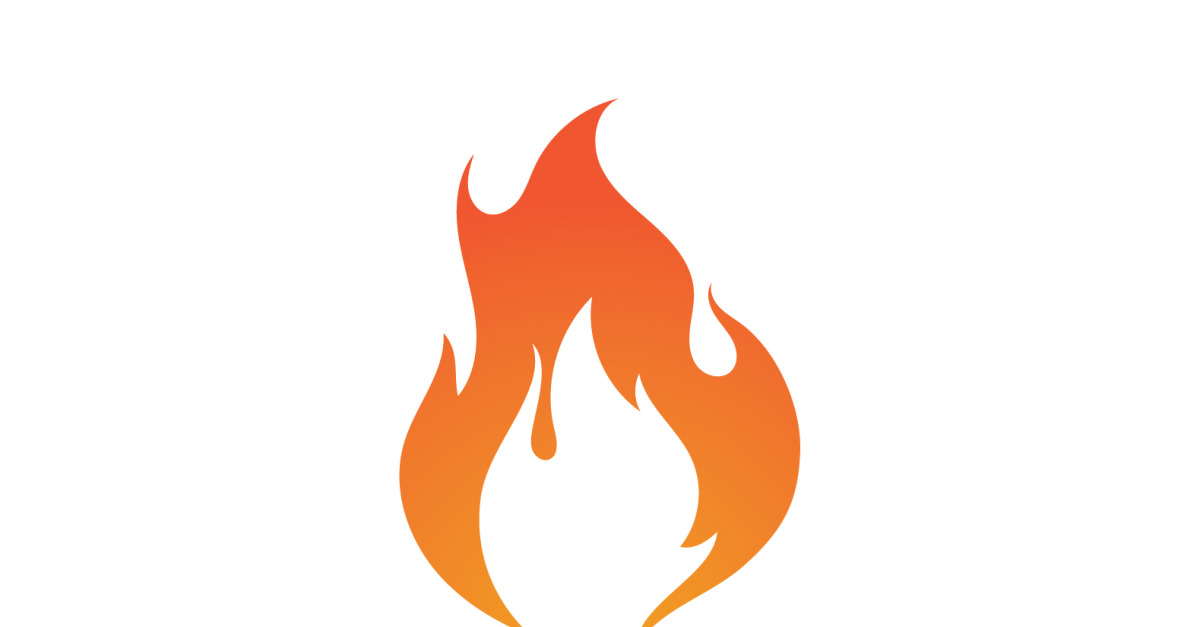 Ateş alev simgesi logo şablonu öğesi v25 - TemplateMonster