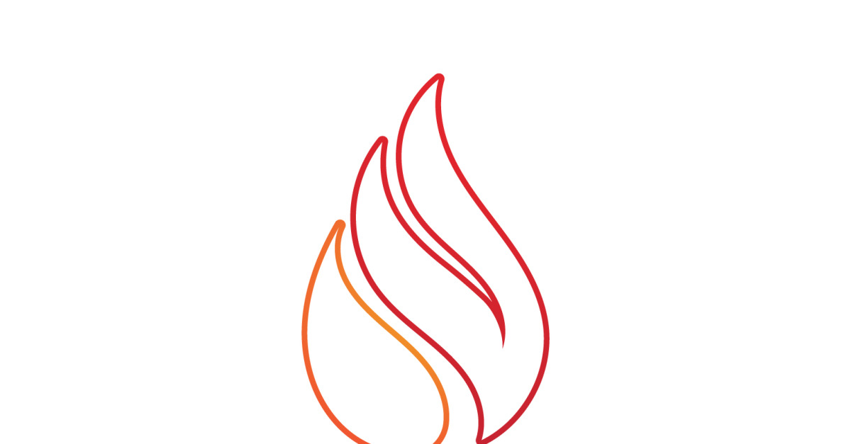 Ateş alev simgesi logo şablonu öğesi v30 - TemplateMonster