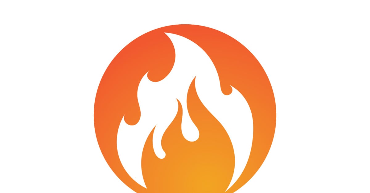 Ateş alev simgesi logo şablonu öğesi v37 - TemplateMonster