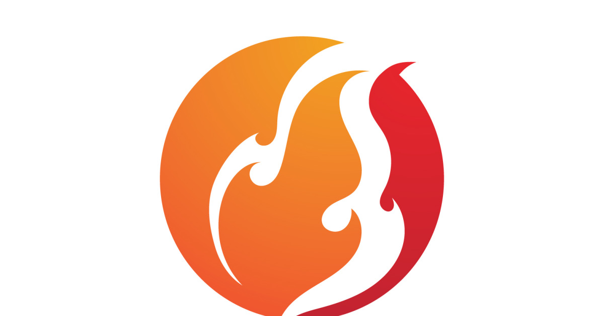 Ateş alev simgesi logo şablonu öğesi v40 - TemplateMonster