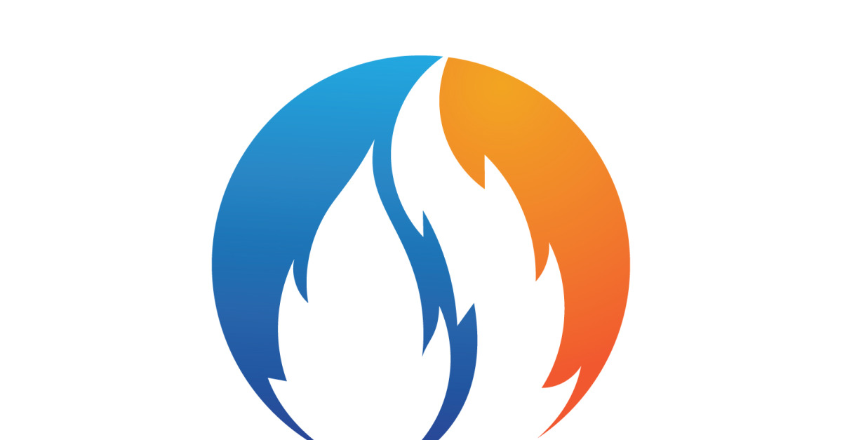 Ateş alev simgesi logo şablonu öğesi v42 - TemplateMonster