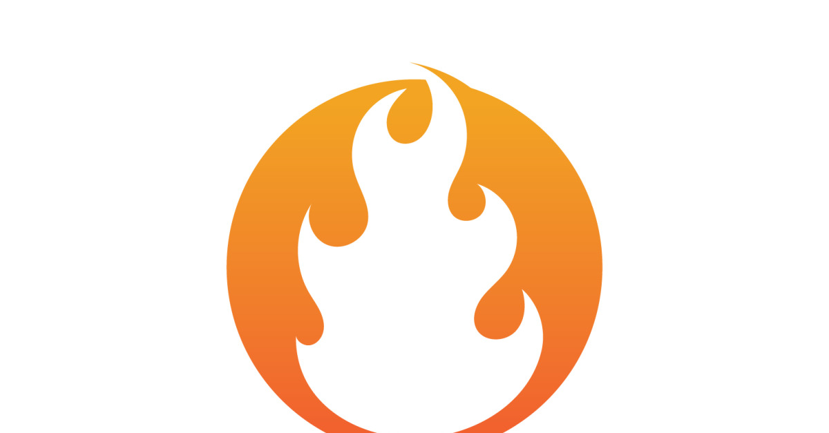 Feu flamme icône logo modèle élément v29 - TemplateMonster