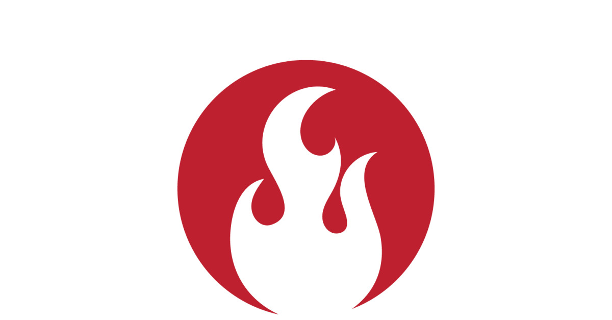Fire flame icon logo template design element v36