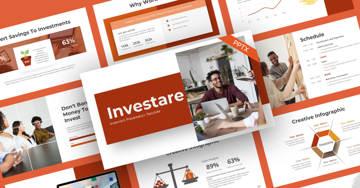 Plantilla de PowerPoint - negocio de inversión