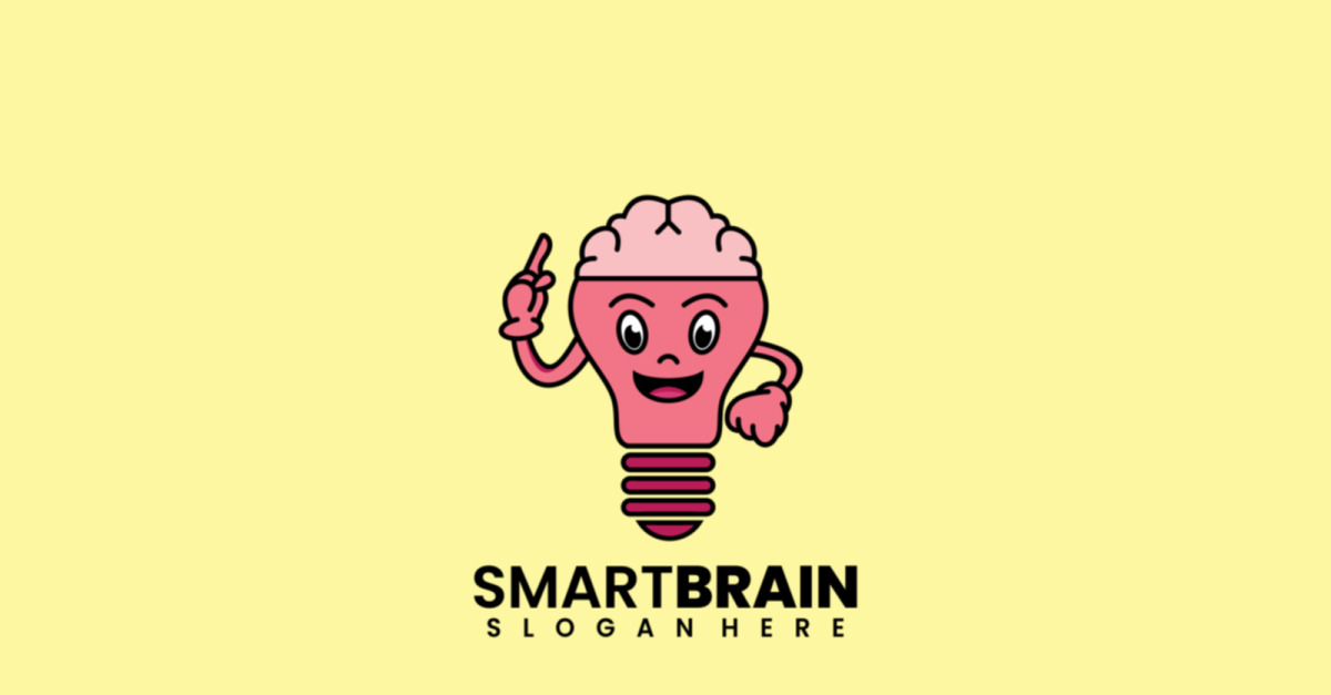 Smart Brain Cartoon Logo Style #317387 - TemplateMonster