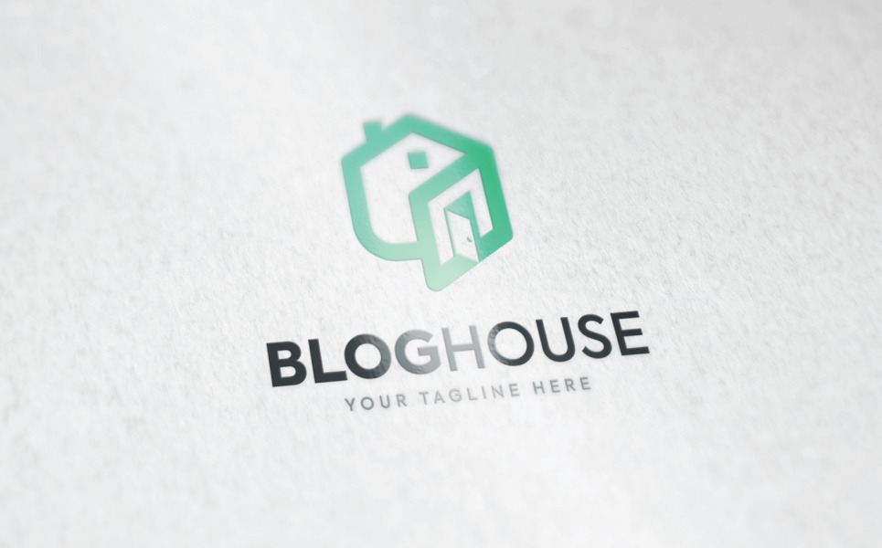 Blog House Logo ou House Chat Logo #317564 - TemplateMonster