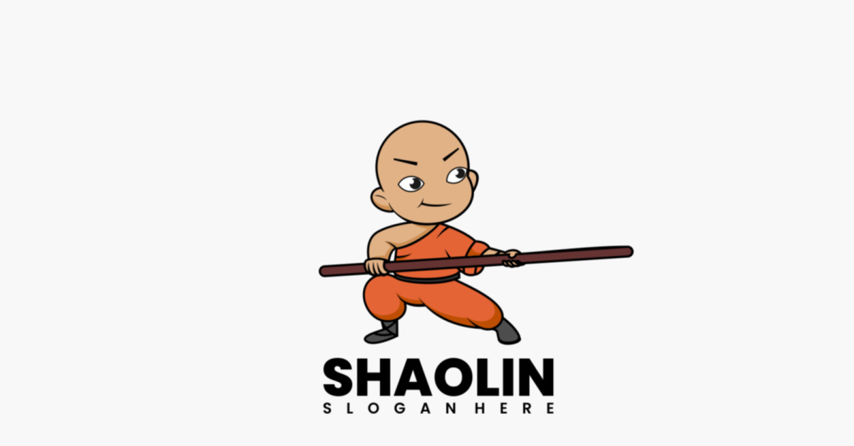 Shaolin Mascot Cartoon Logo #317580 - TemplateMonster
