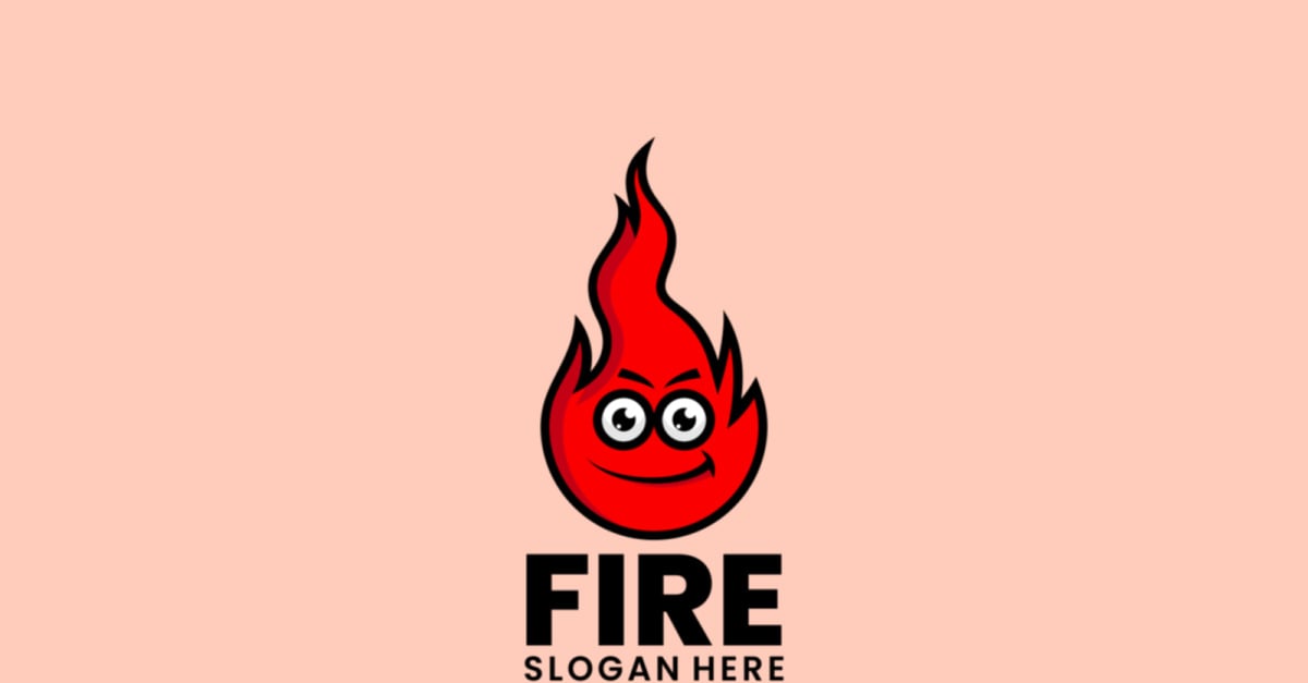 Fire Mascot Cartoon Logo Style #317692 - TemplateMonster
