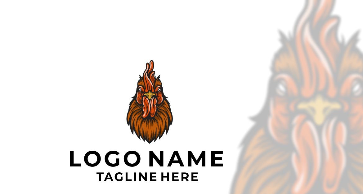 Horoz Baş Grafik Logo Tasarımı #317785 - TemplateMonster