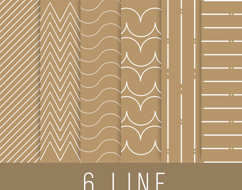 6 Line Seamless Patterns Template #317803 - TemplateMonster