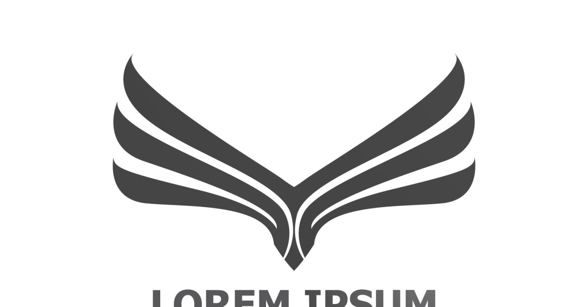 Aigle aile logo image vectorielle v1 - TemplateMonster