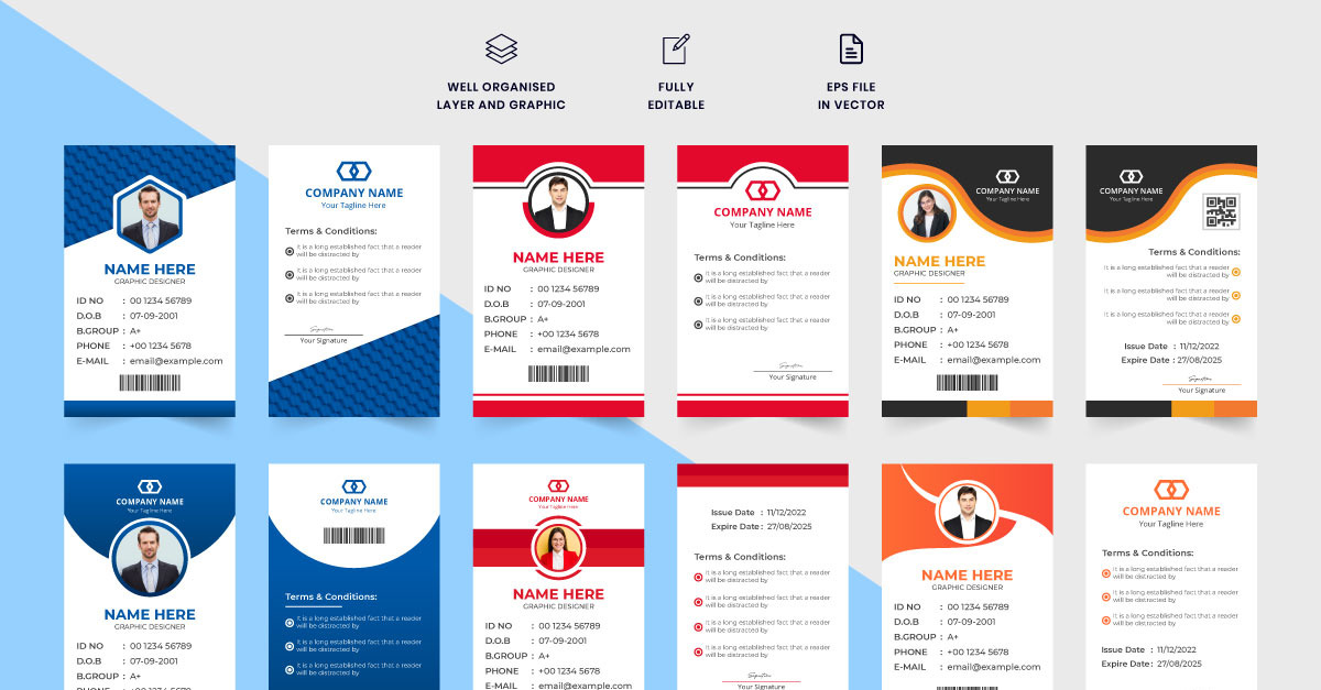 Corporate business identity card vector - TemplateMonster