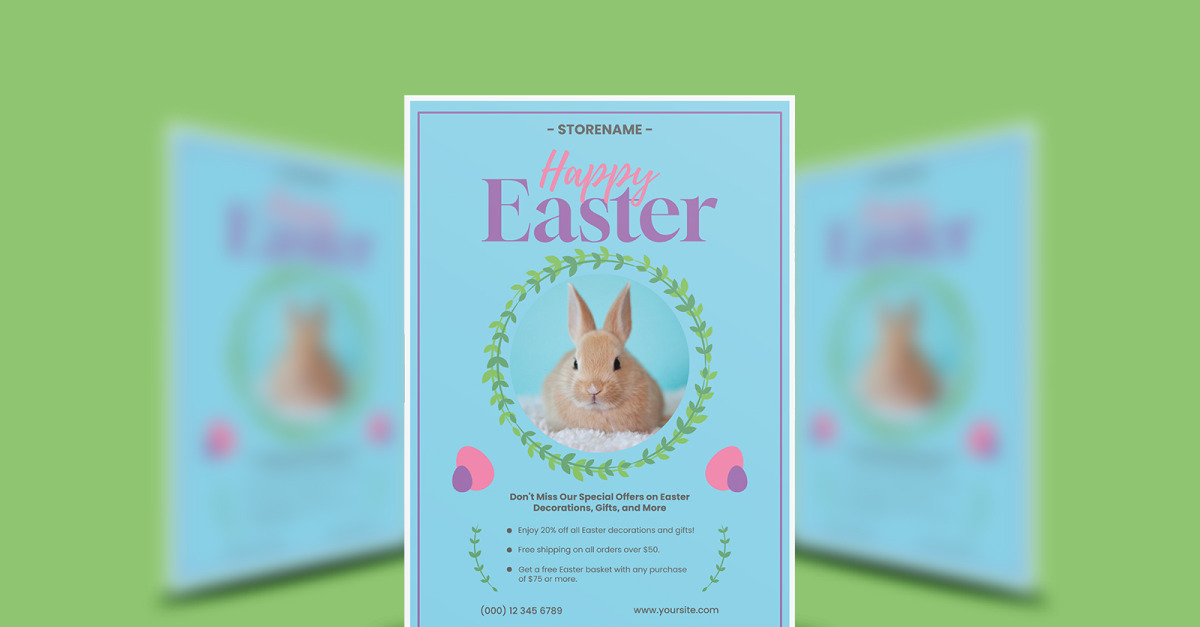 Easter Offer Flyer Template #317916 - TemplateMonster