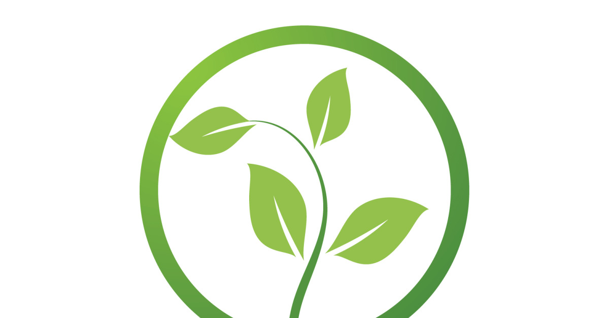 Feuille verte, logo de conception de modèle d'élément d'arbre vert ...