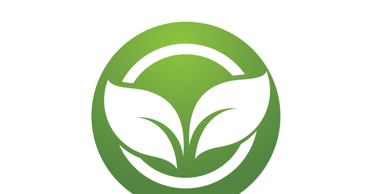 Hoja verde, logotipo de diseño de plantilla de elemento de árbol verde ...