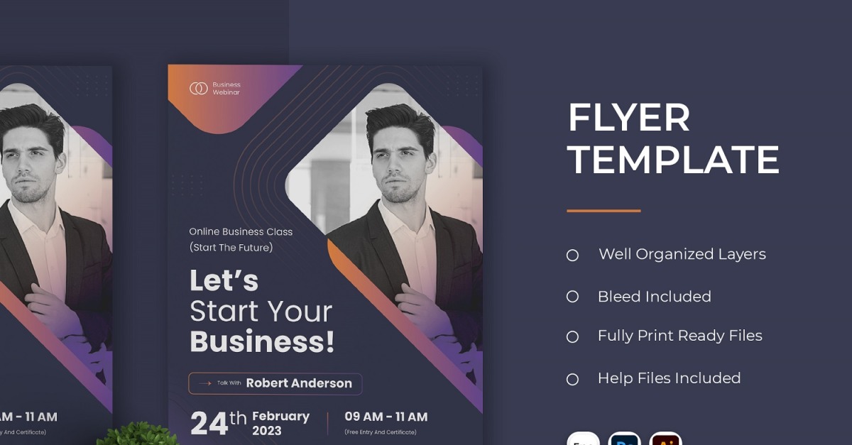 Business Event Plan Flyer Template #318251 - TemplateMonster