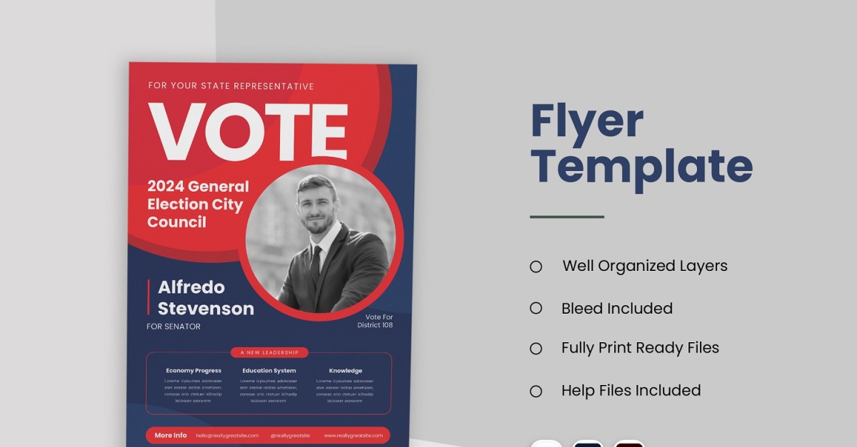 Vote Flyer Print template #318260 - TemplateMonster