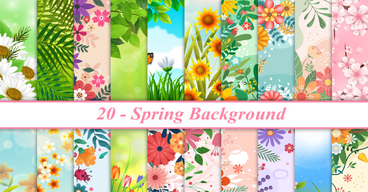 Spring Digital Paper, Springtime Background, Spring Background