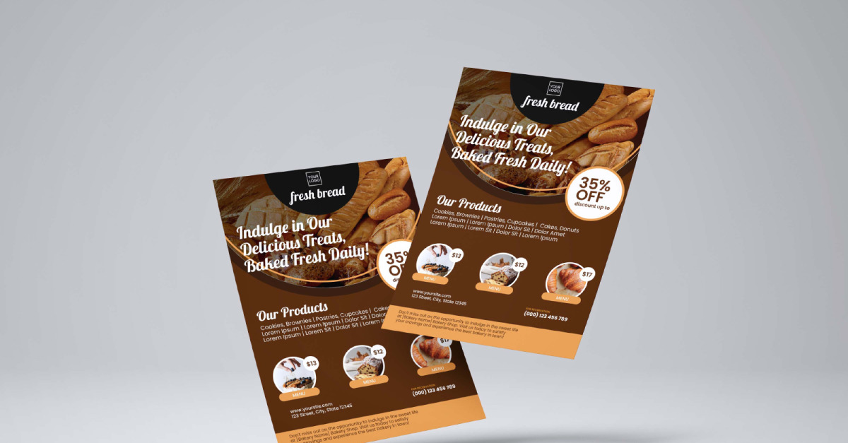 Bakery Shop Flyer Template #318486 - TemplateMonster