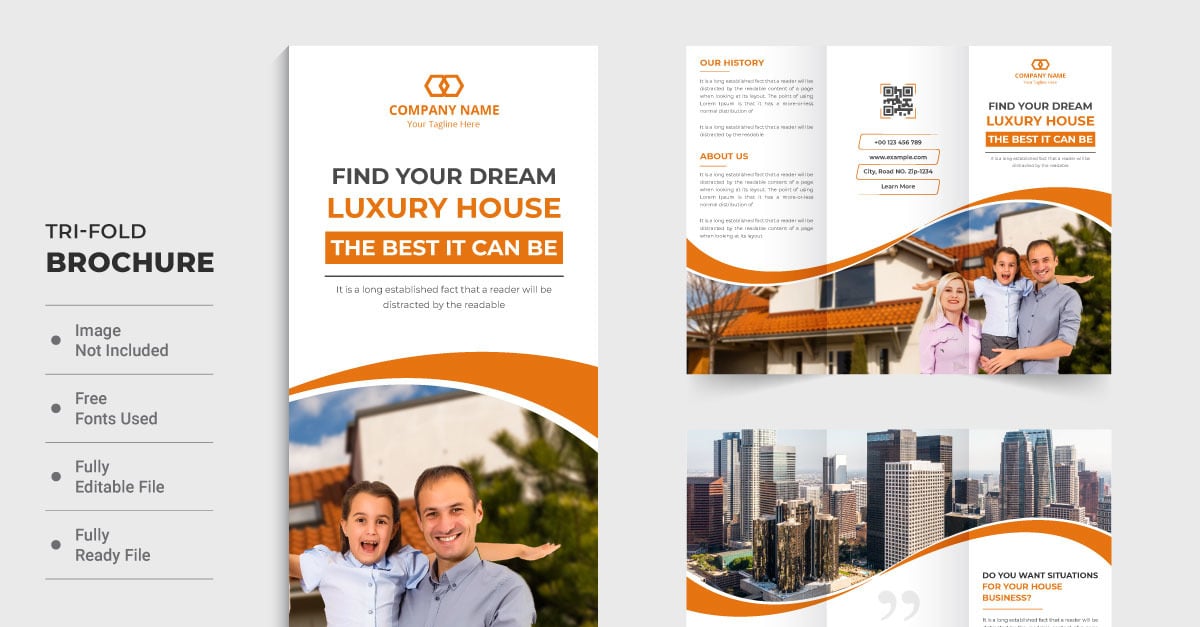 Real estate business promotion template brochure