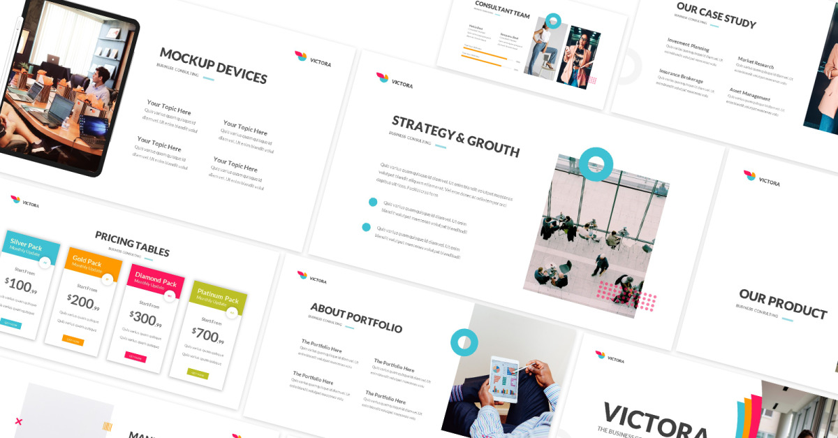 Victora Business Consulting Powerpoint šablona