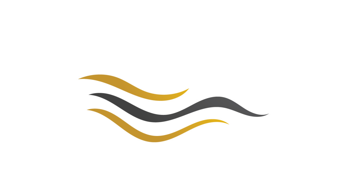 Hair wave style black and Gold logo v33 - TemplateMonster