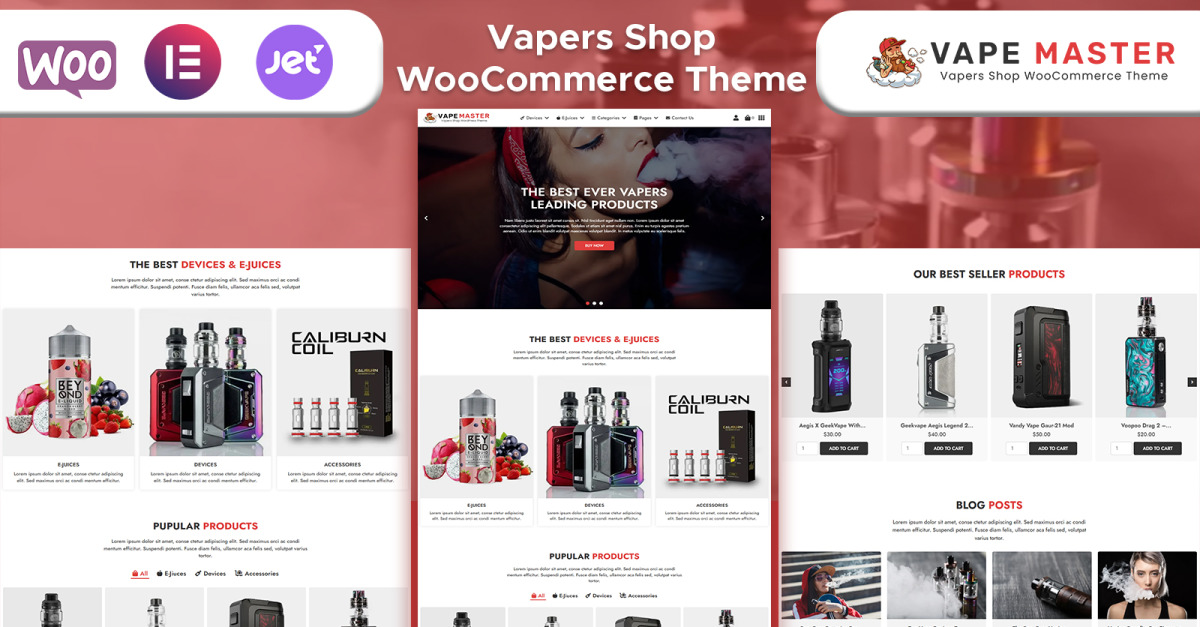 Vape Master - Vapers & Tobacco Shop WooCommerce Theme