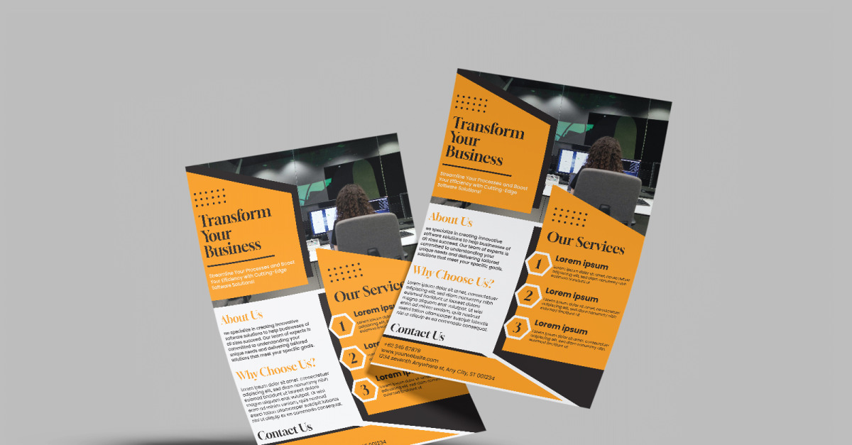 Software Service Flyer Template 2 #318996 - TemplateMonster