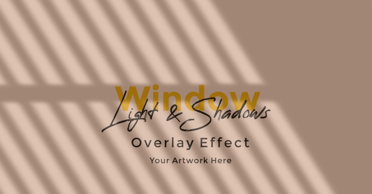 Window Sunlight Shadow Overlay Effect Mockup 30