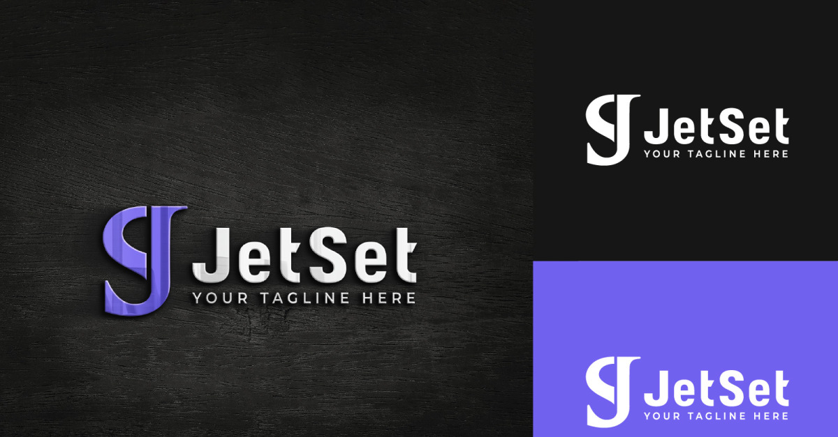 JS Lettre marque Monogram Logo Design - TemplateMonster