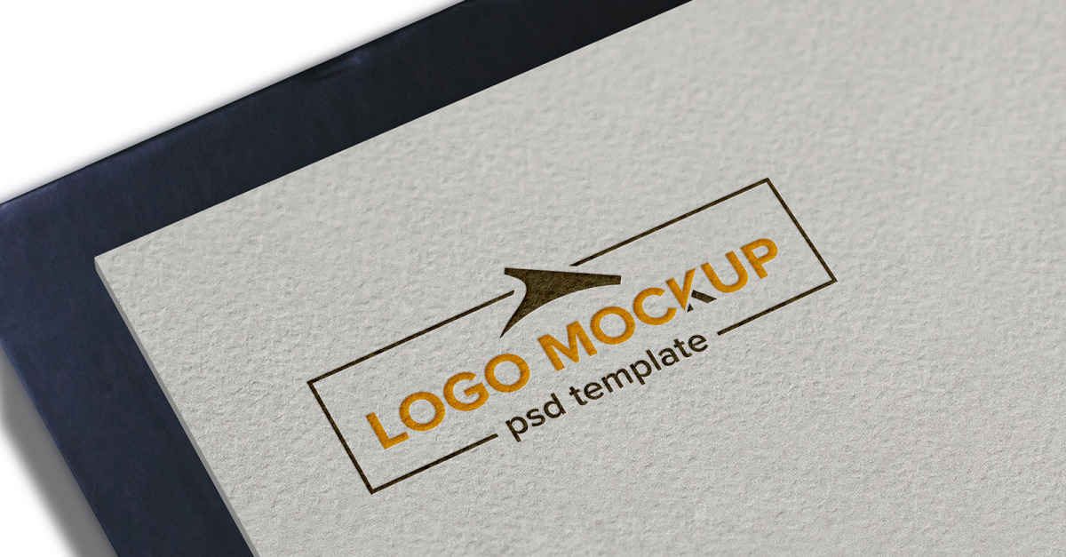 Letterpress logo mockup design on paper - TemplateMonster