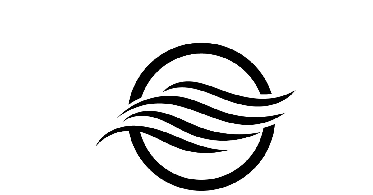 Hair line wave design logo and symbol vector v38