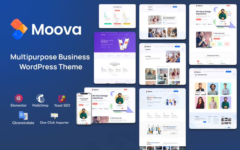 Moova - Tema multipropósito de WordPress para negocios