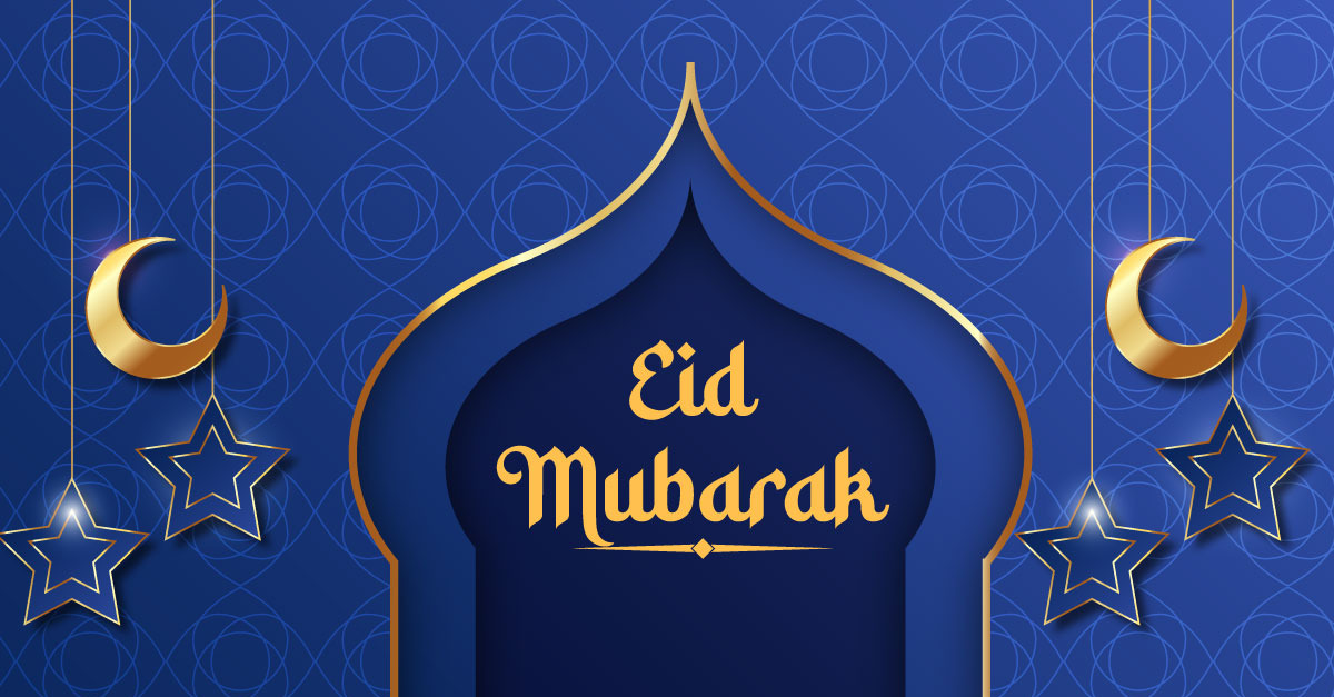 Ramadhan Blue Background with Gold Lantern and Paper Mandala
